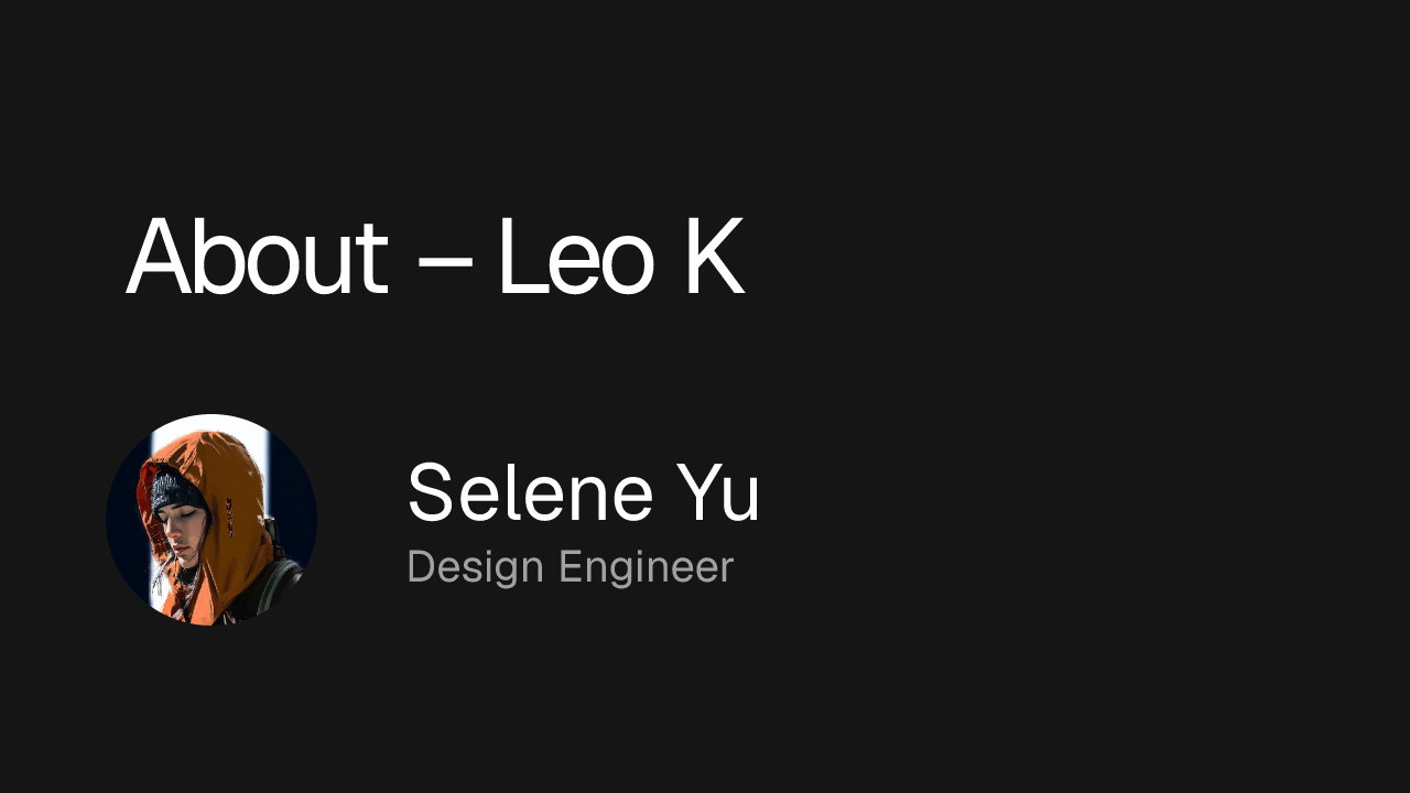 About – Leo K