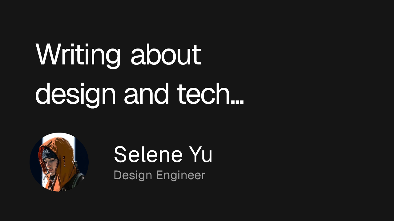 Writing about design and tech...